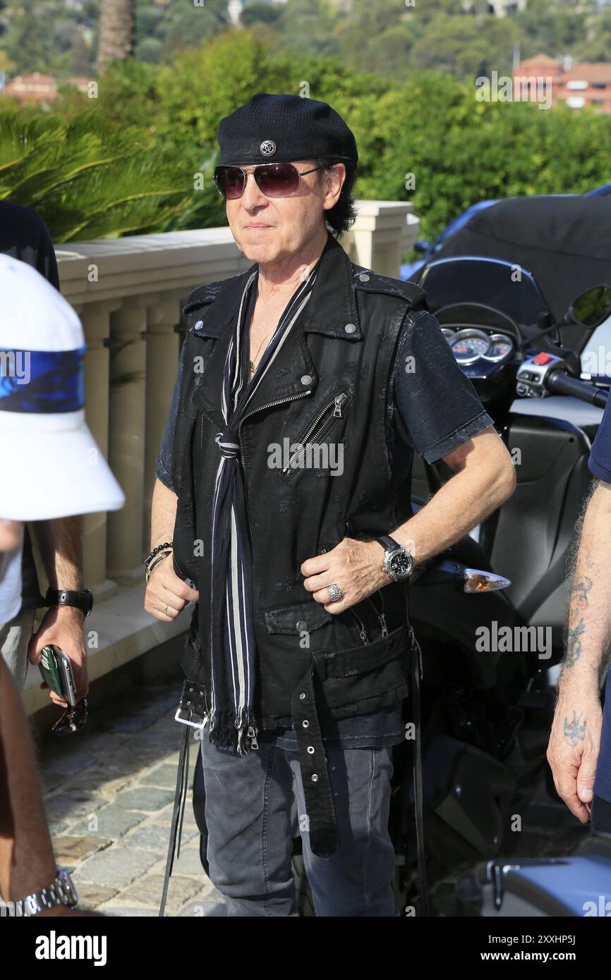 Klaus Meine from the hard rock band Scorpions in front of a concert in ...