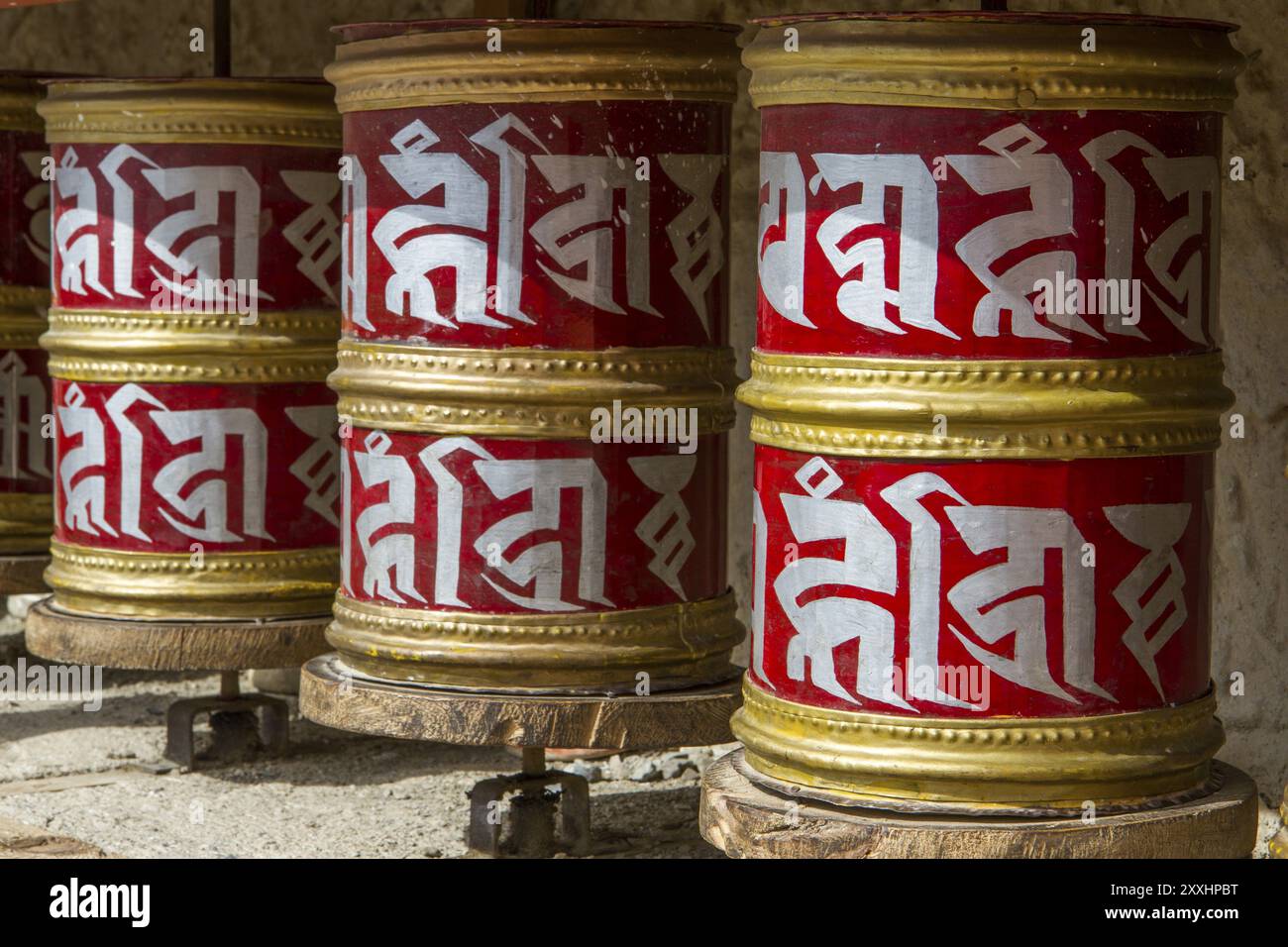 Tibetan prayer wheels in Ladakh, India, Asia Stock Photo - Alamy