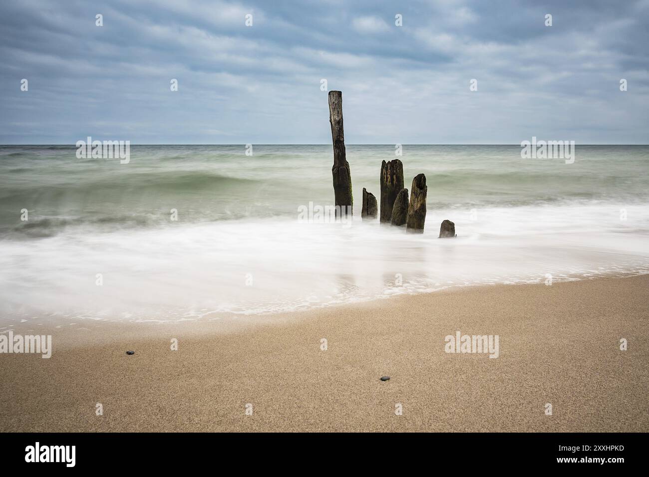 Groynes on the coast of the Baltic Sea Stock Photo - Alamy