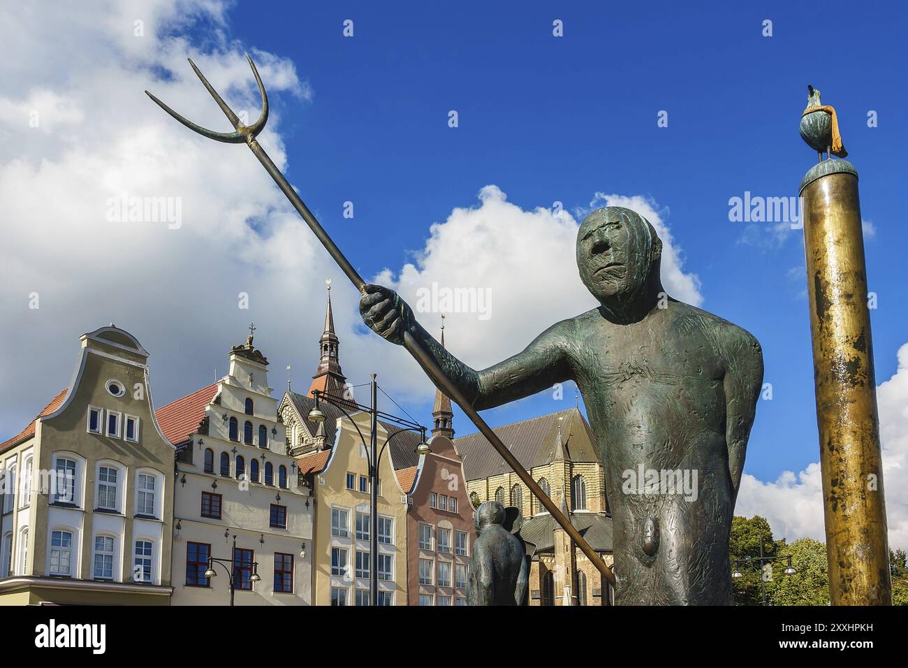View over the Neuer Markt in Rostock Stock Photo - Alamy