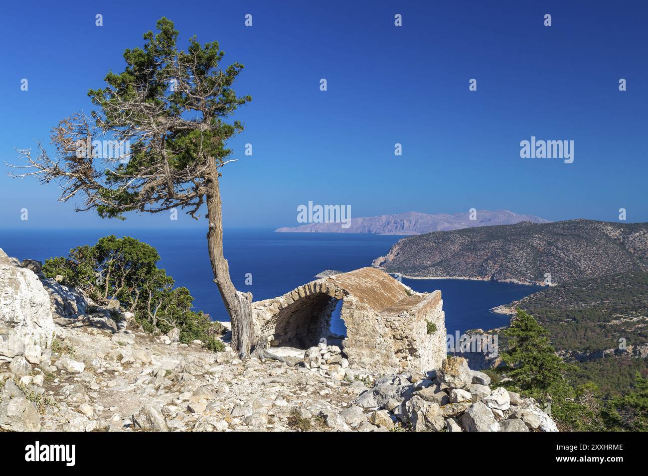 Monolithos castle ruins, Rhodes, Greece, Europe Stock Photo - Alamy