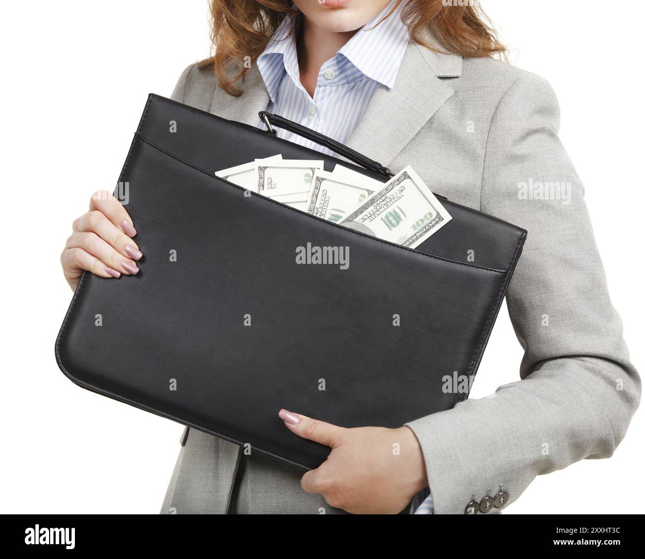 Business woman with black briefcase Stock Photo - Alamy