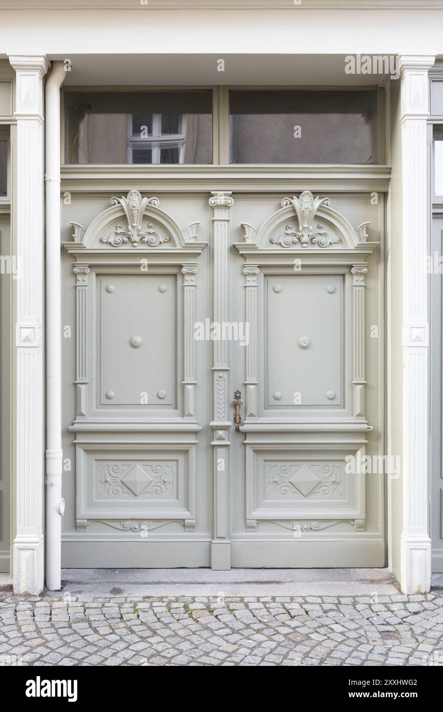 Historic renovated main door in Goerlitz, Germany, Europe Stock Photo ...