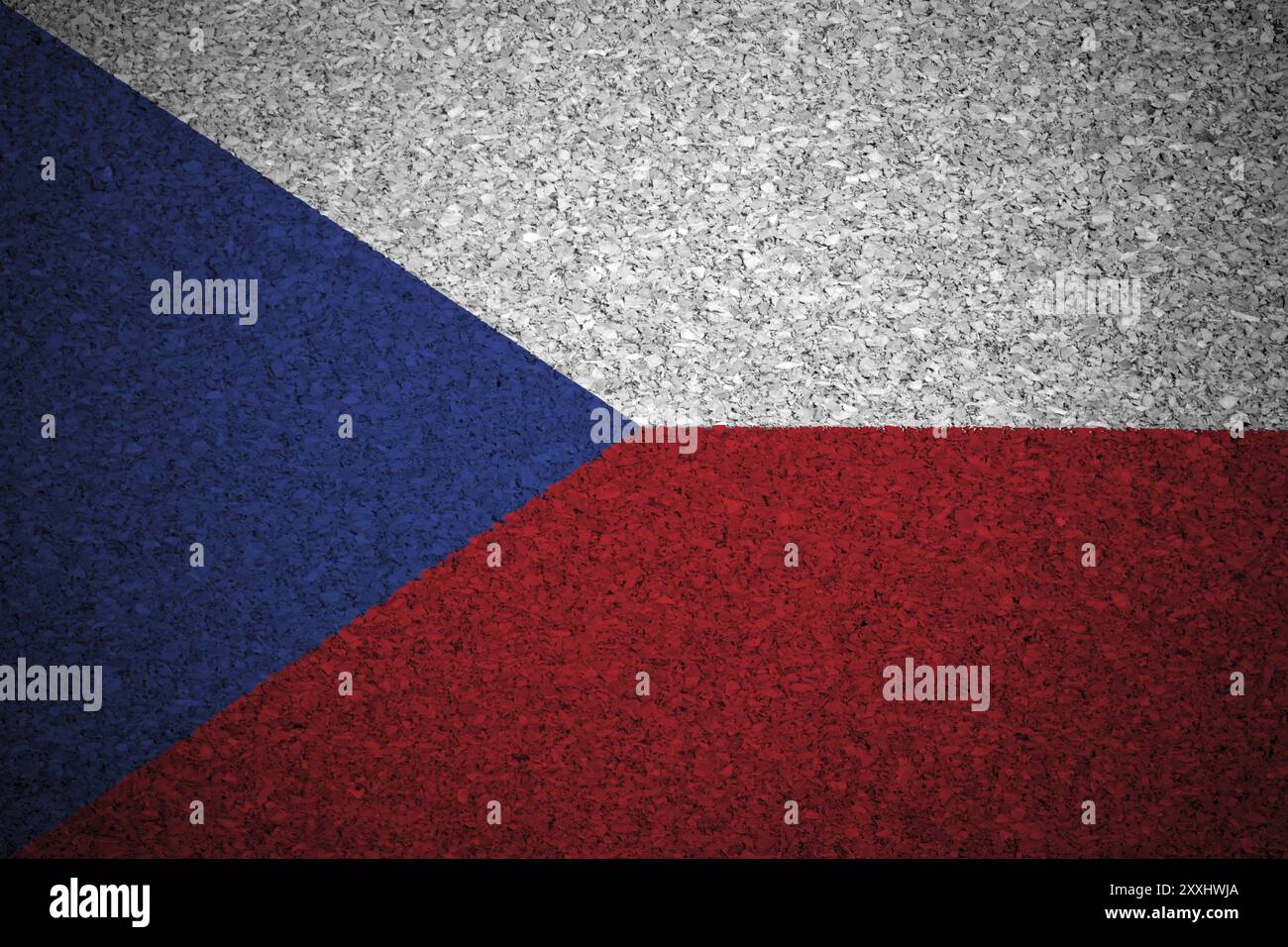 The Czech flag painted on a cork board Stock Photo - Alamy