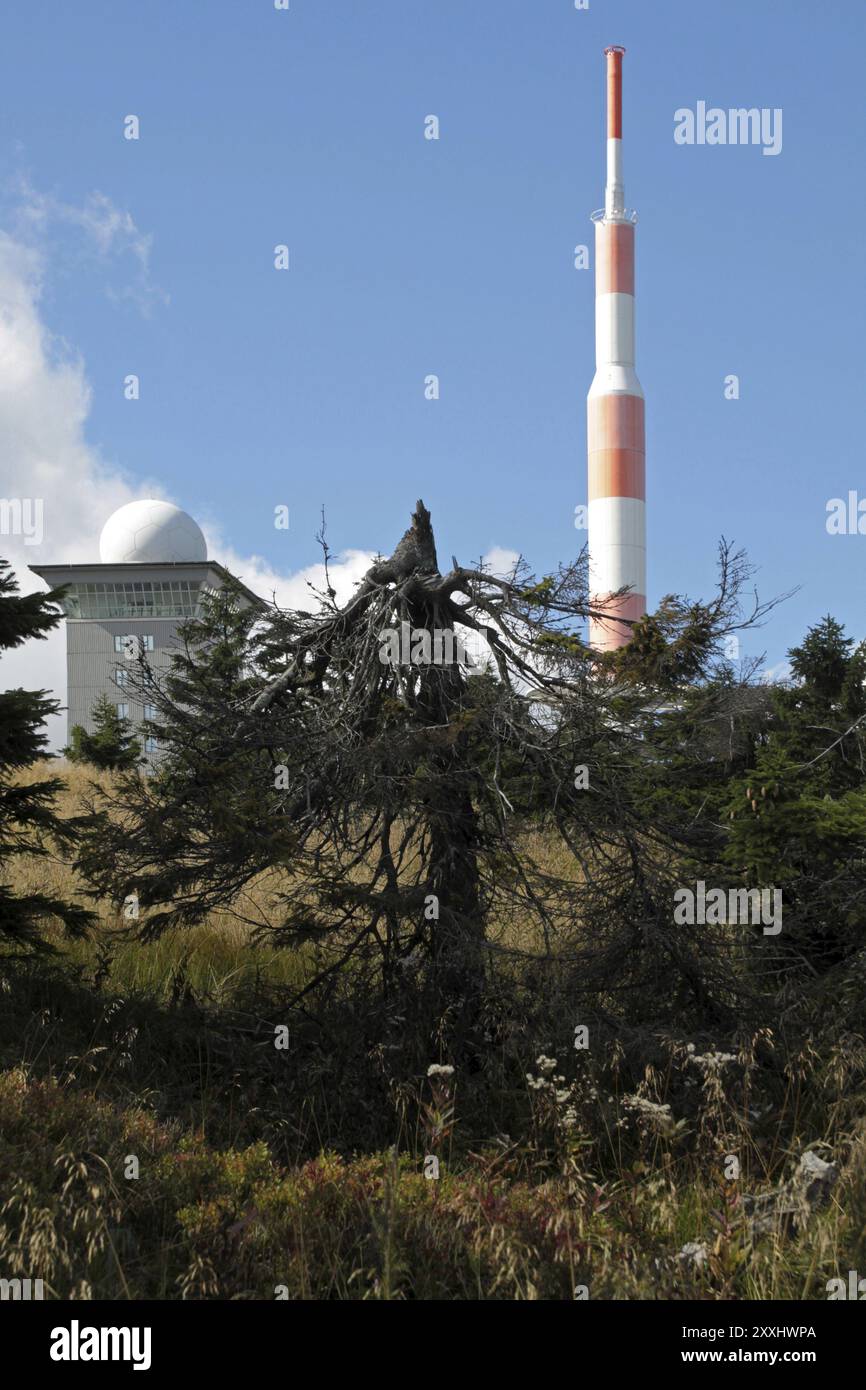 Buildings on the Brocken plateau Stock Photo - Alamy
