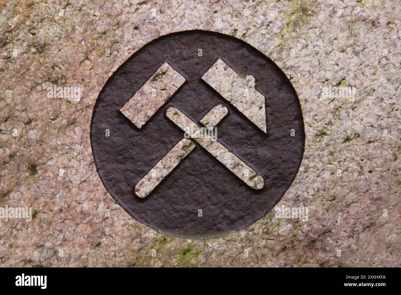 Miner's mark on a gravestone Stock Photo - Alamy
