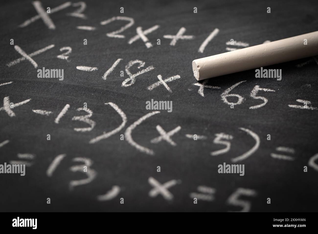 Algebra mathematic formula written on chalkboard Stock Photo - Alamy