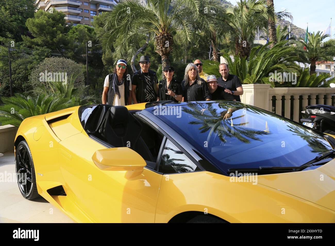 Drummer Mikkey Dee of the hard rock band Scorpions is delivered a ...