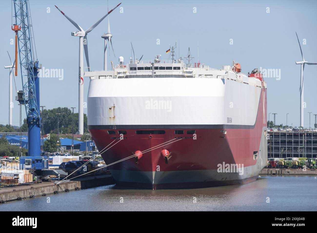 Cargo ship Orion Highway in harbour of Bremerhaven. Orion Highway in ...