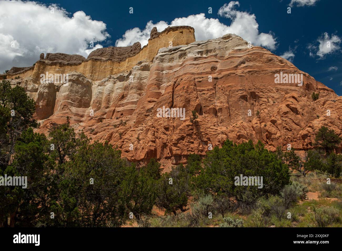 The right-hand wall of Echo Amphitheater, near Abiquiu, New Mexico ...