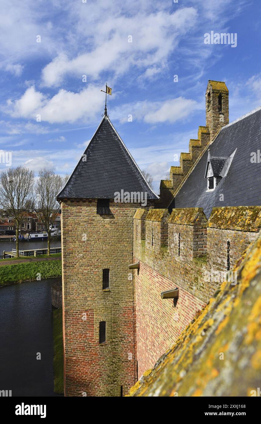 Medemblik, Netherlands. March 29, 2024. The medieval castle Radboud in ...
