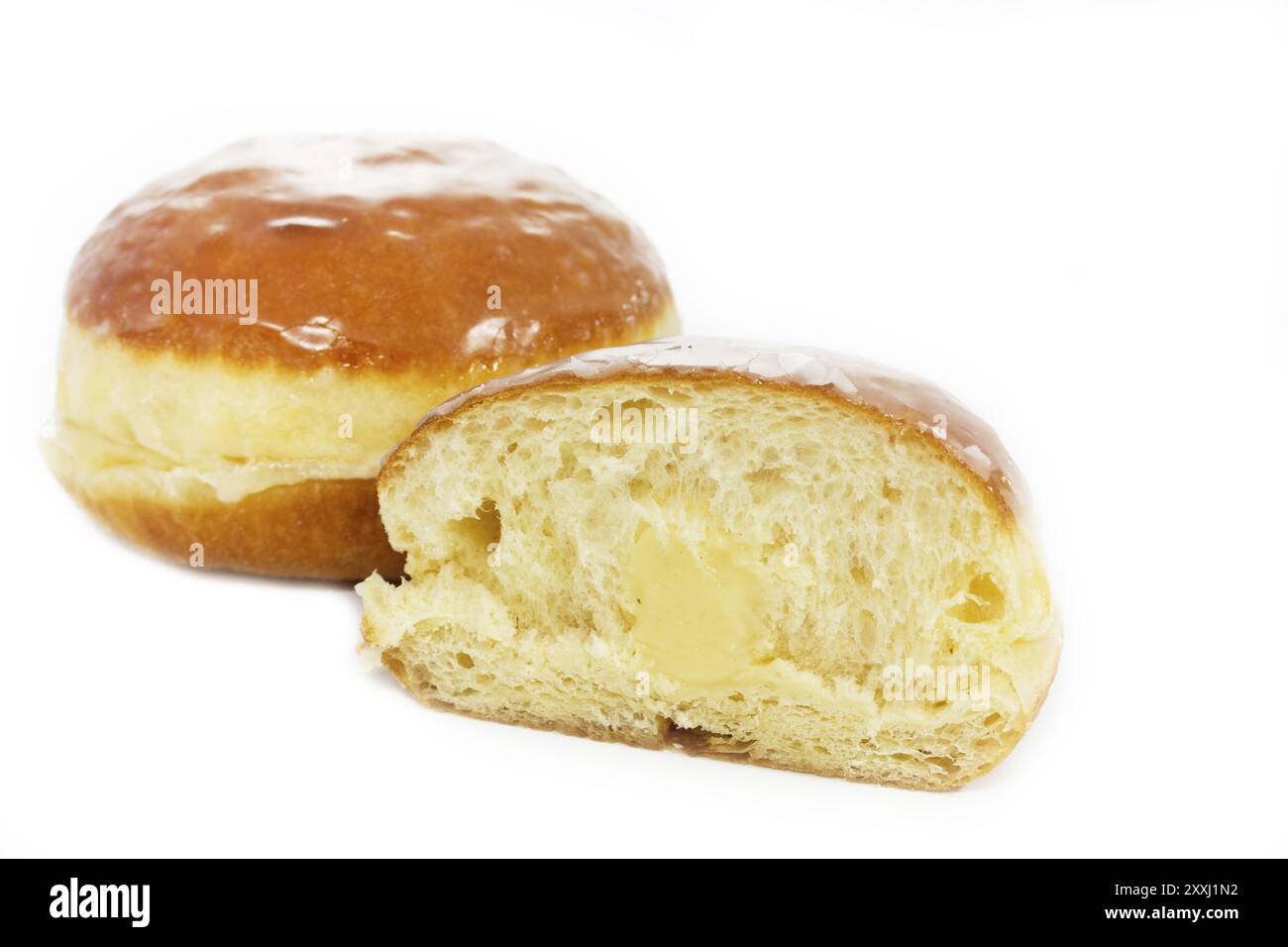Traditional doughnuts on a white background Stock Photo - Alamy