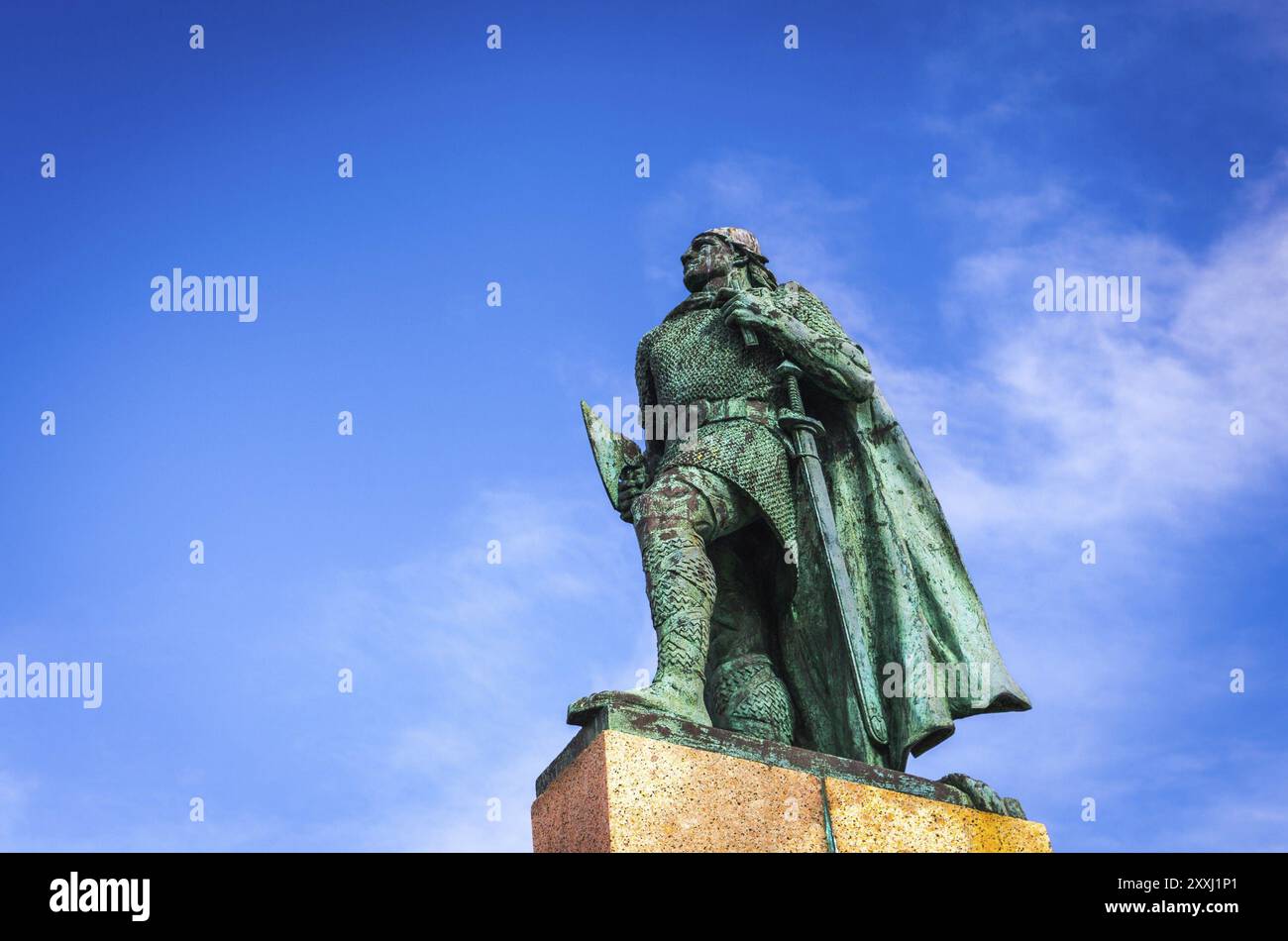 REYKJAVIK, ICELAND, JULY 6: Statue of Leif Erikson, one of the ...