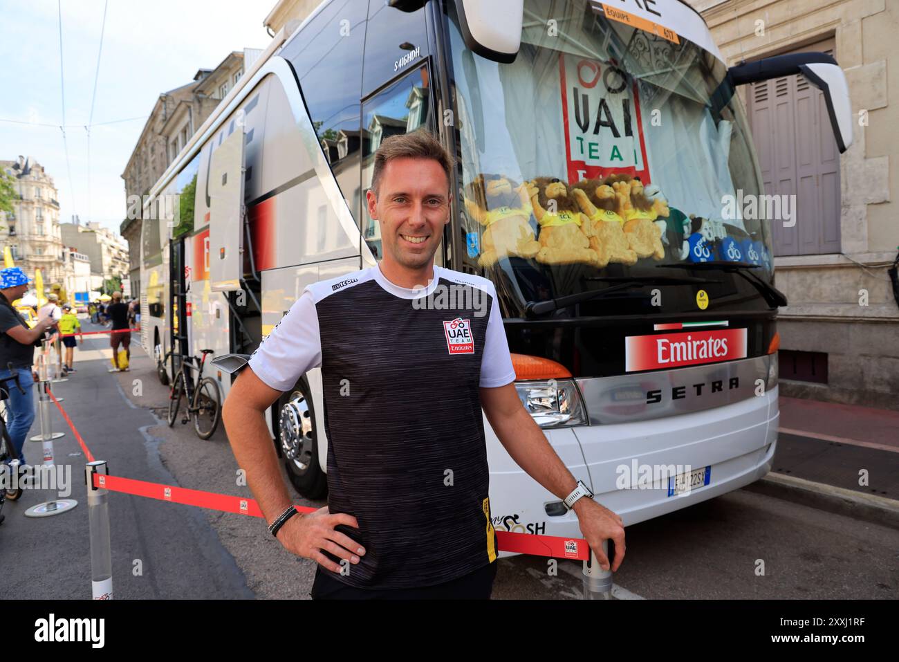 Bus and driver of tadej pogacar and uae team emirates hi-res stock ...