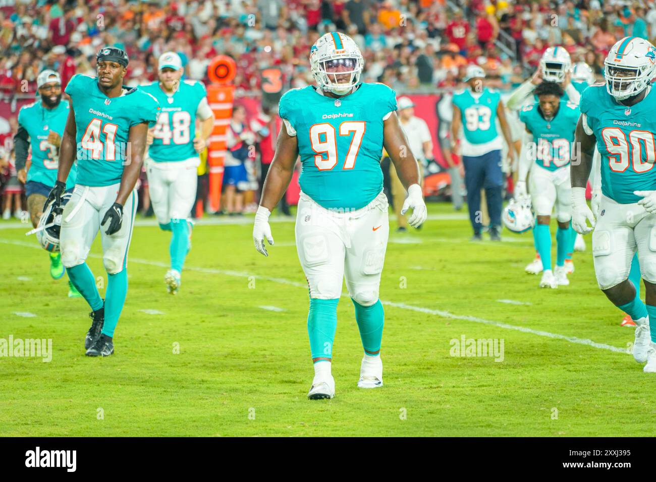 Tampa Bay, Florida, USA, August 33, 2024, Miami Dolphins player Isaiah ...