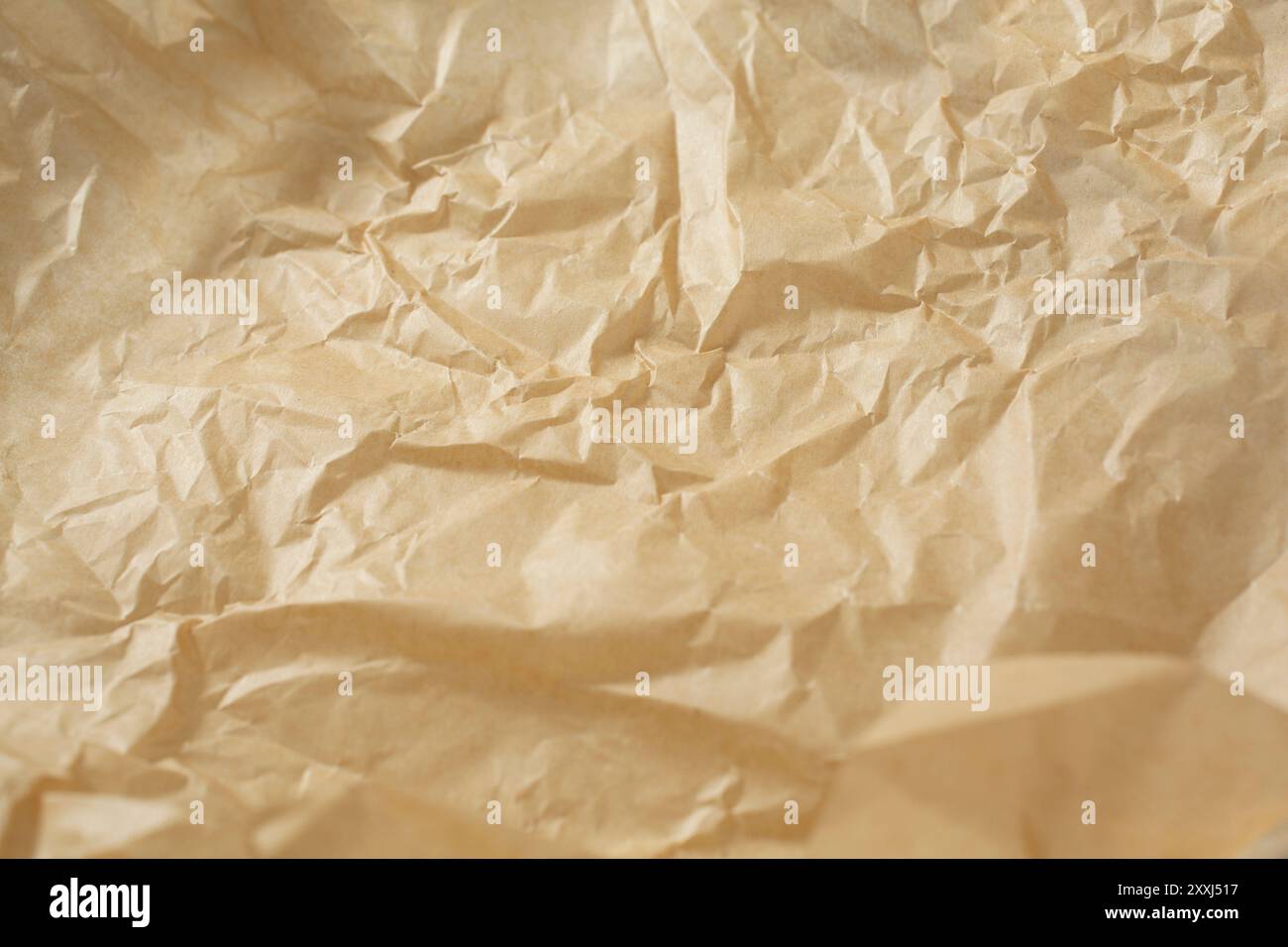 A view of a crumpled butcher paper background Stock Photo - Alamy