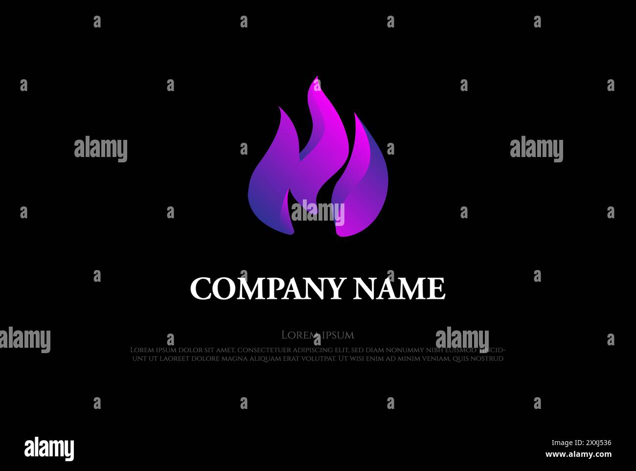 Fire flame logo design vector Stock Vector Images - Alamy