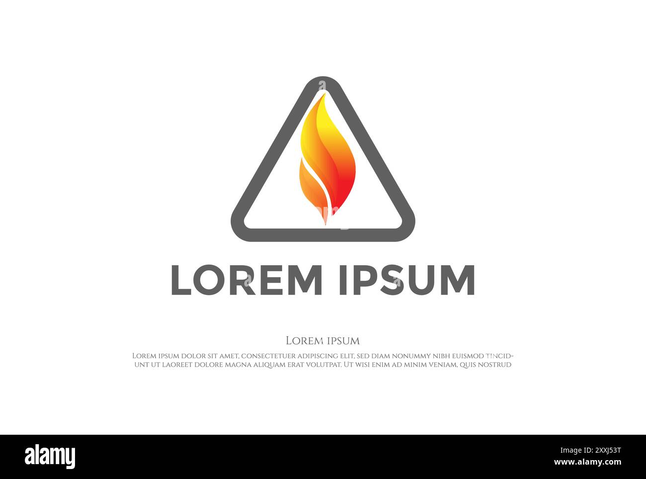 Modern Fire Flame or Flammable Warning Caution Sign Symbol Logo Design ...