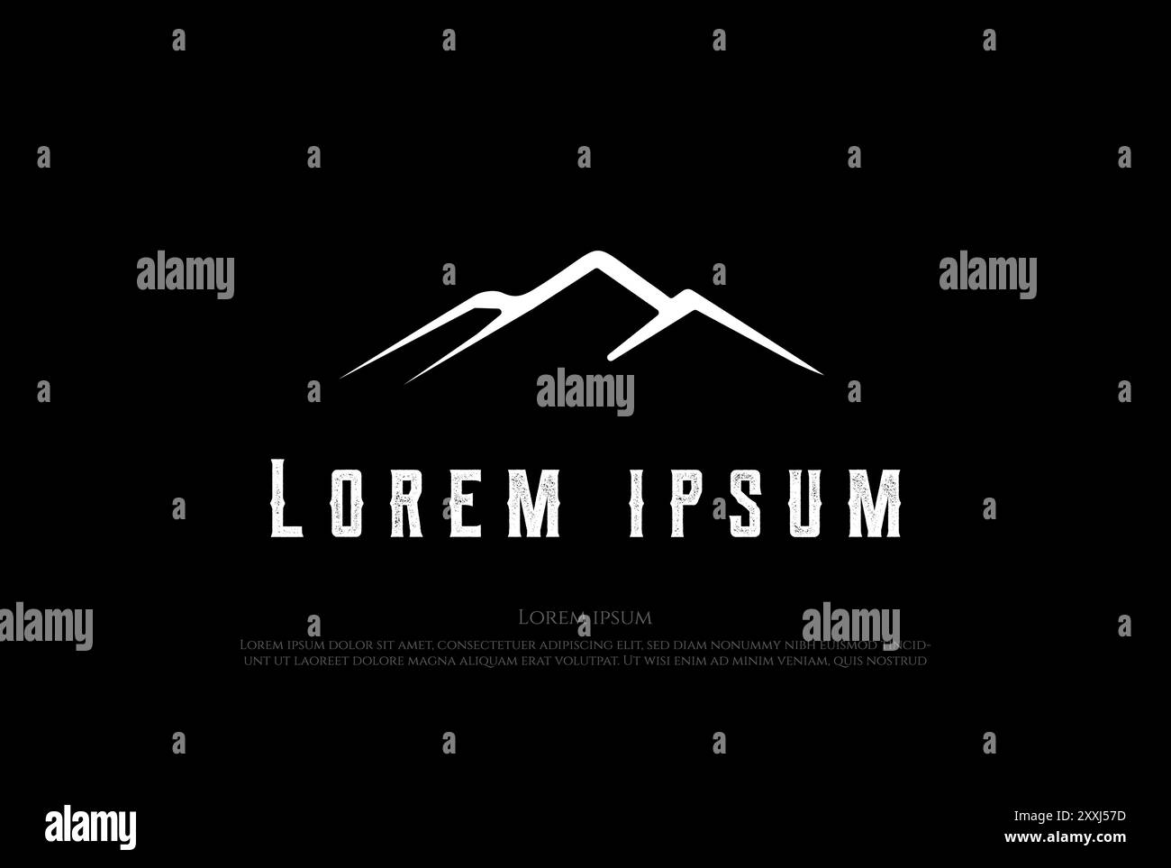 Simple Minimalist Mountain Landscape Logo Design Vector Stock Vector ...