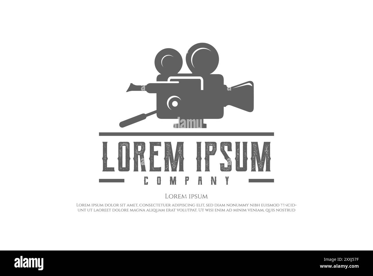 Vintage Retro Video Camera for Production Logo Design Vector Stock ...