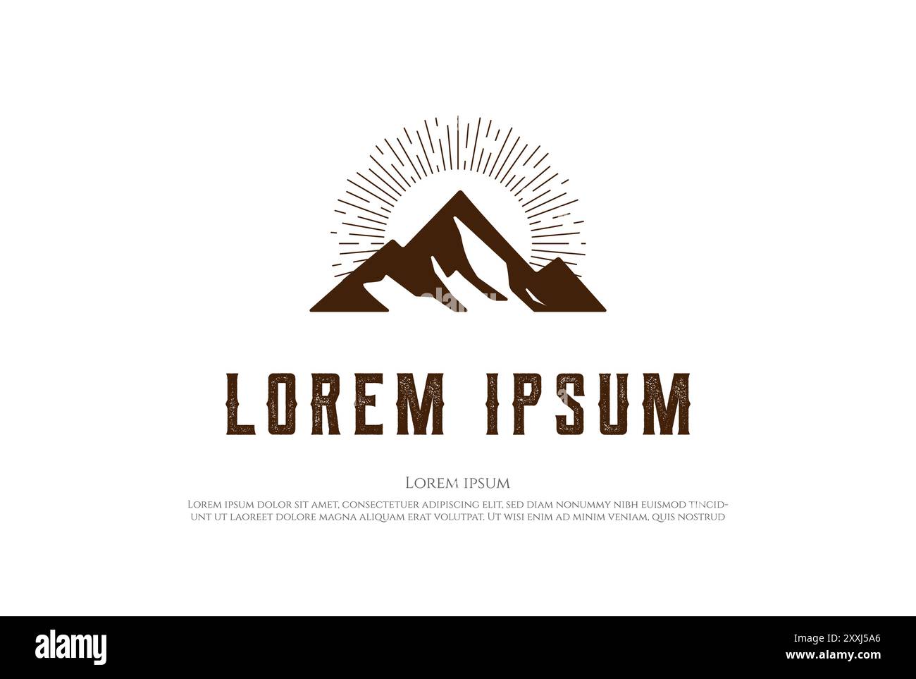 Simple Minimalist Ice Snow Mountain or Iceberg Logo Design Vector Stock ...