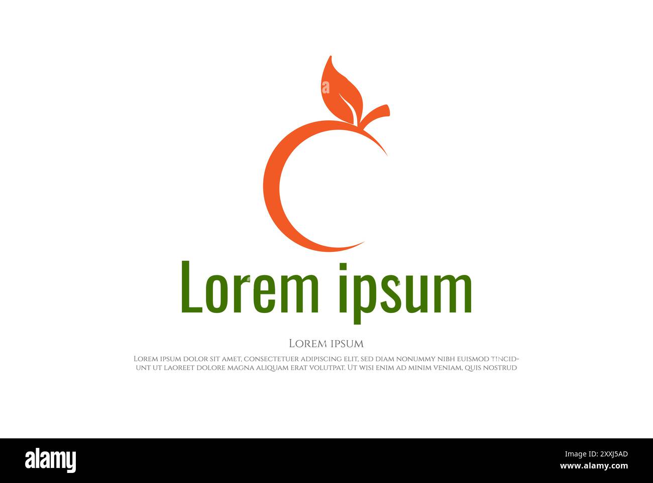 Fresh orange fruit logo hi-res stock photography and images - Alamy