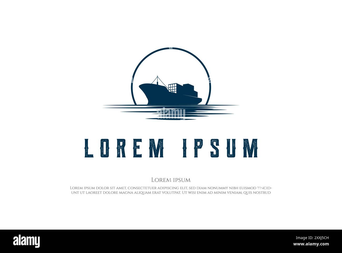 Container cargo ship docked Stock Vector Images - Alamy