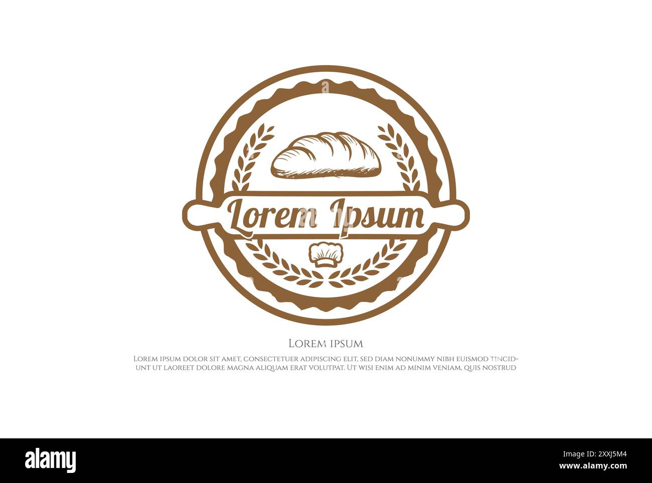 Vintage Retro Bake Bakery Bread Label Sticker Seal Logo Design Vector ...