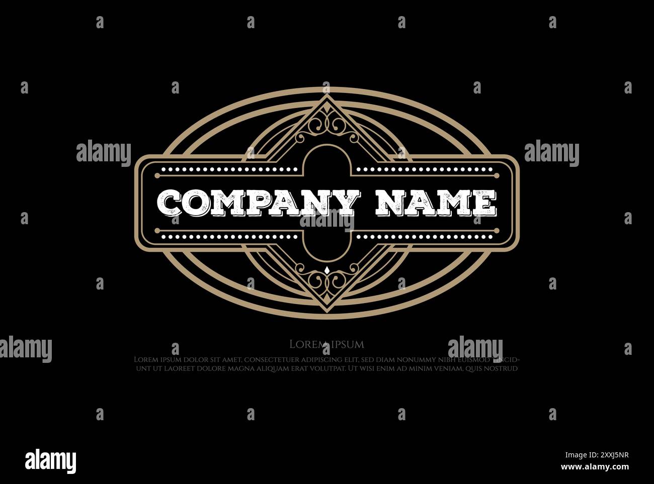Elegant Luxury Badge Emblem Label Stamp Logo Design Vector Stock Vector ...