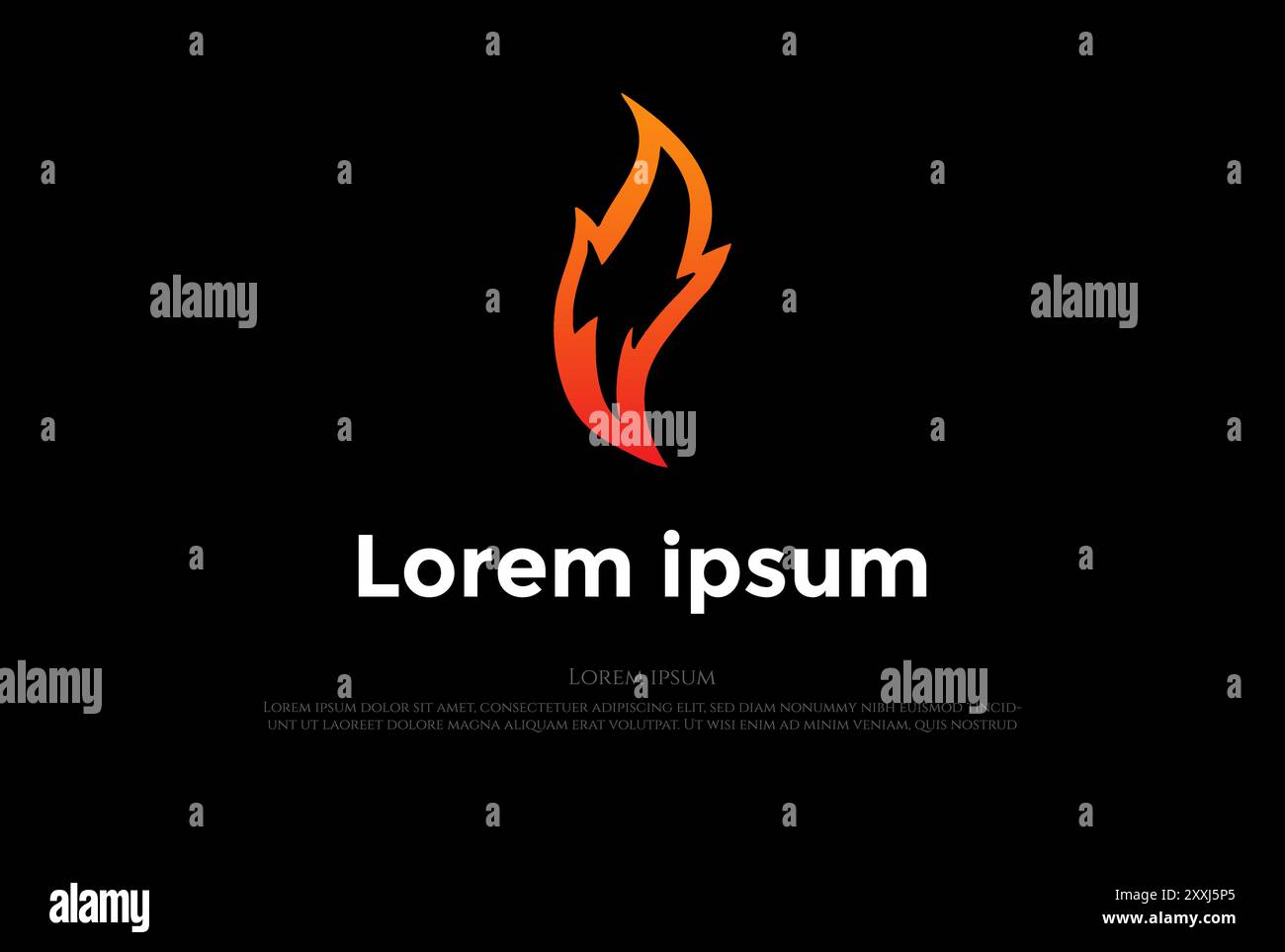 Modern Colorful Fox Tail or Fire Flame Logo Design Vector Stock Vector ...