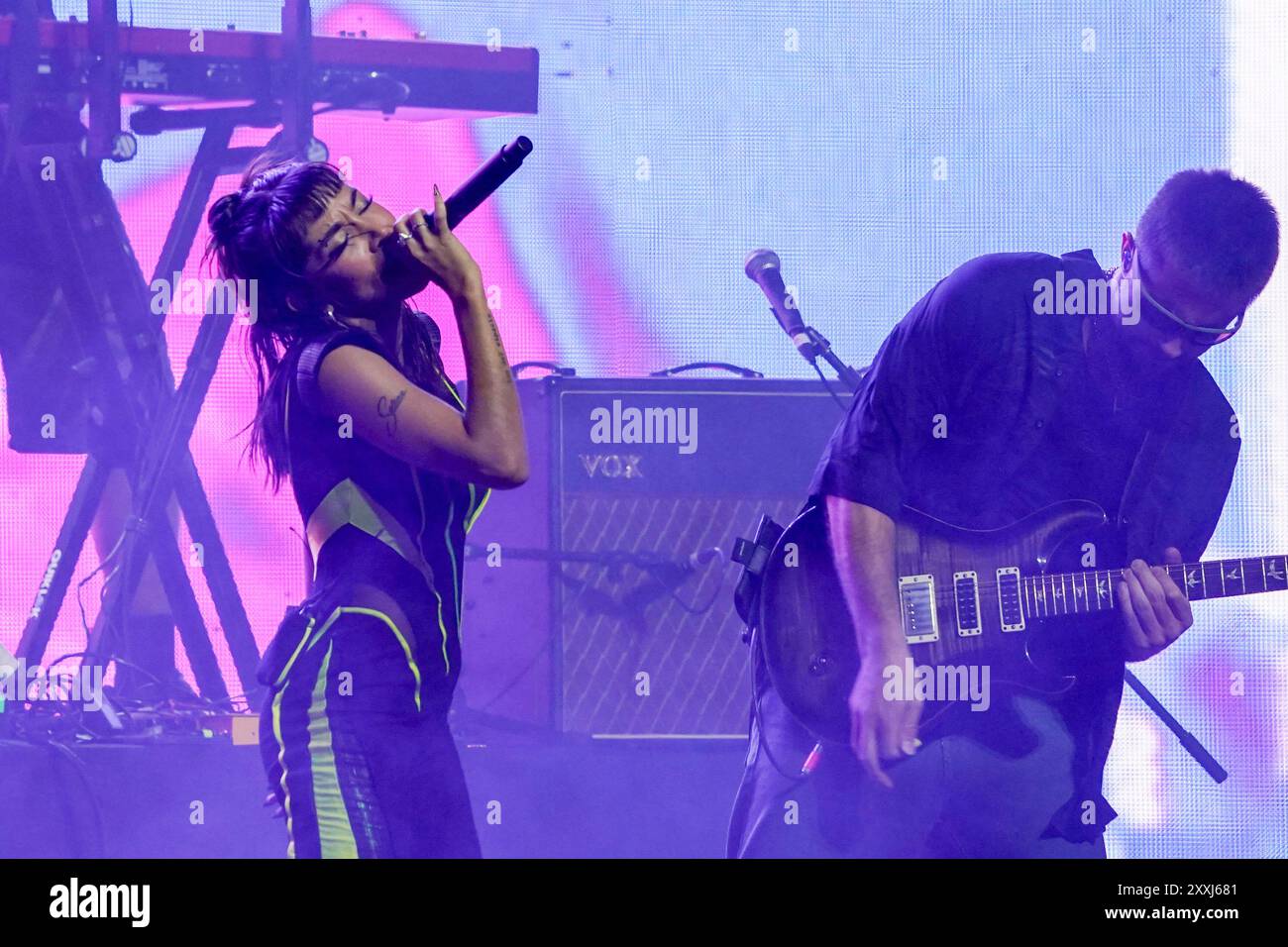 Argentine singer Maria Becerra performs during the HERA HSBC music ...