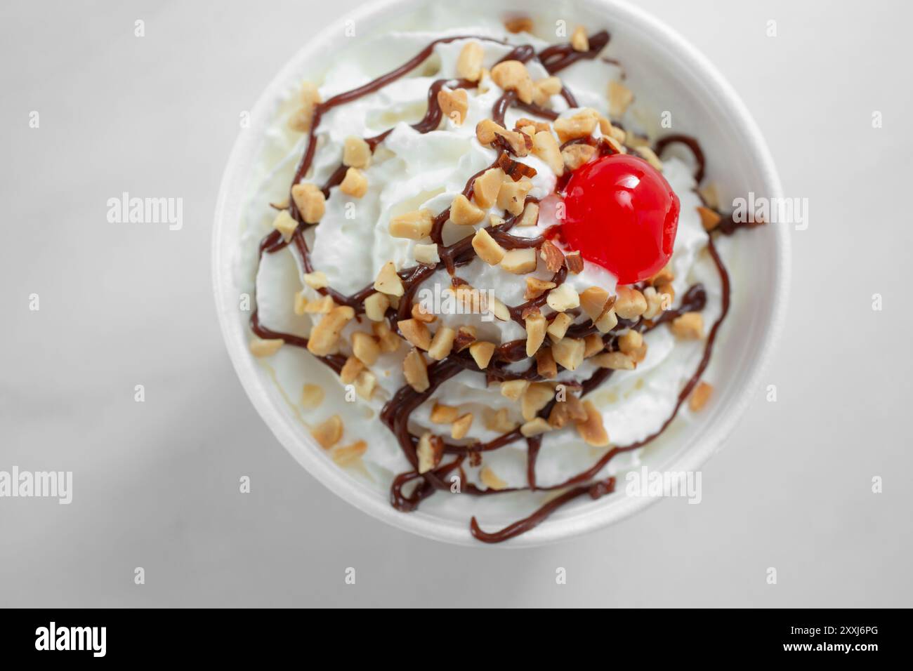 A top down view of an sundae in a cup Stock Photo - Alamy
