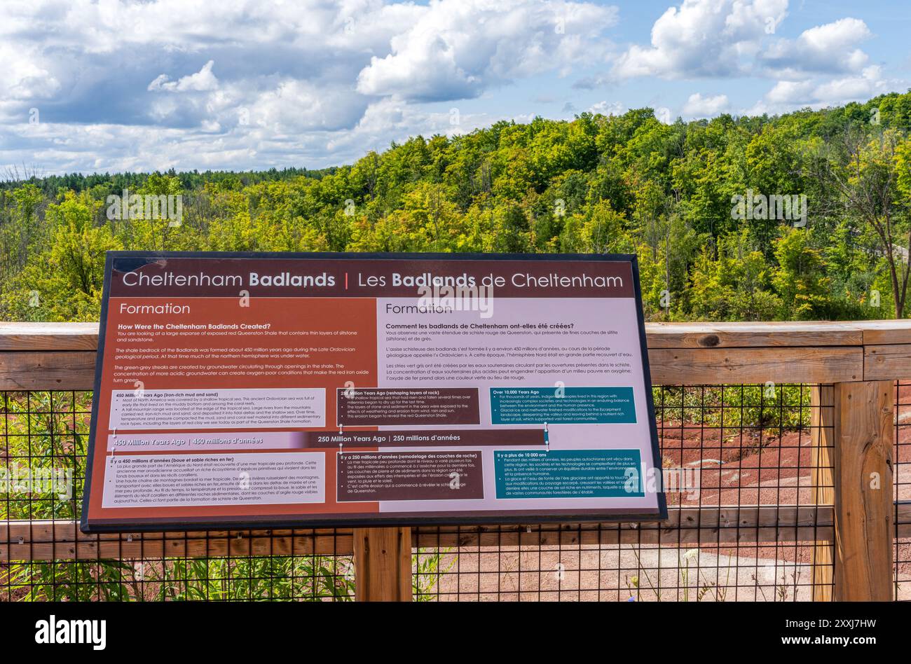 Formed 450 million years ago, the Cheltenham Badlands are a large area ...