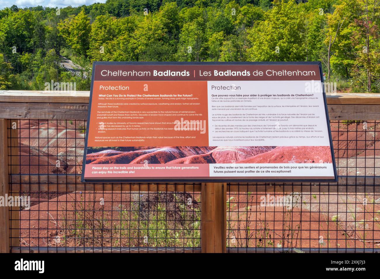 Formed 450 million years ago, the Cheltenham Badlands are a large area ...