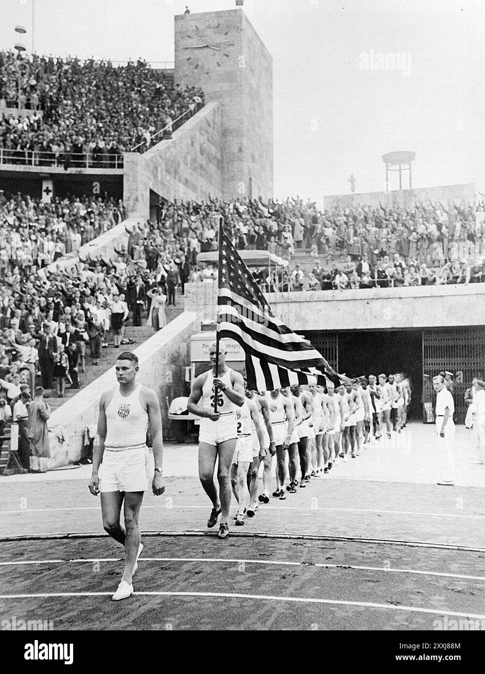 American athletes, participating in a United States-German friendship ...