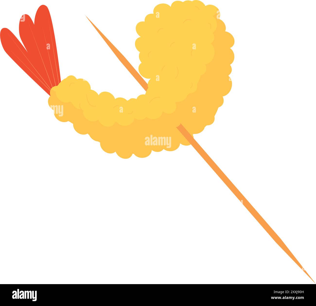 Fried tempura shrimp isolated vector illustration. Fried tempura shrimp ...