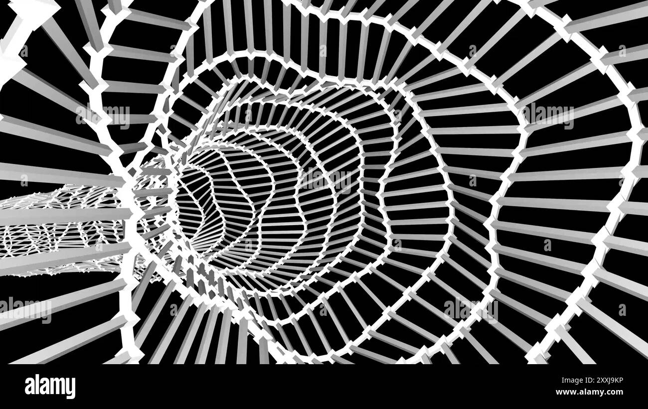 Cyberpunk 3d mesh tunnel hi-res stock photography and images - Alamy