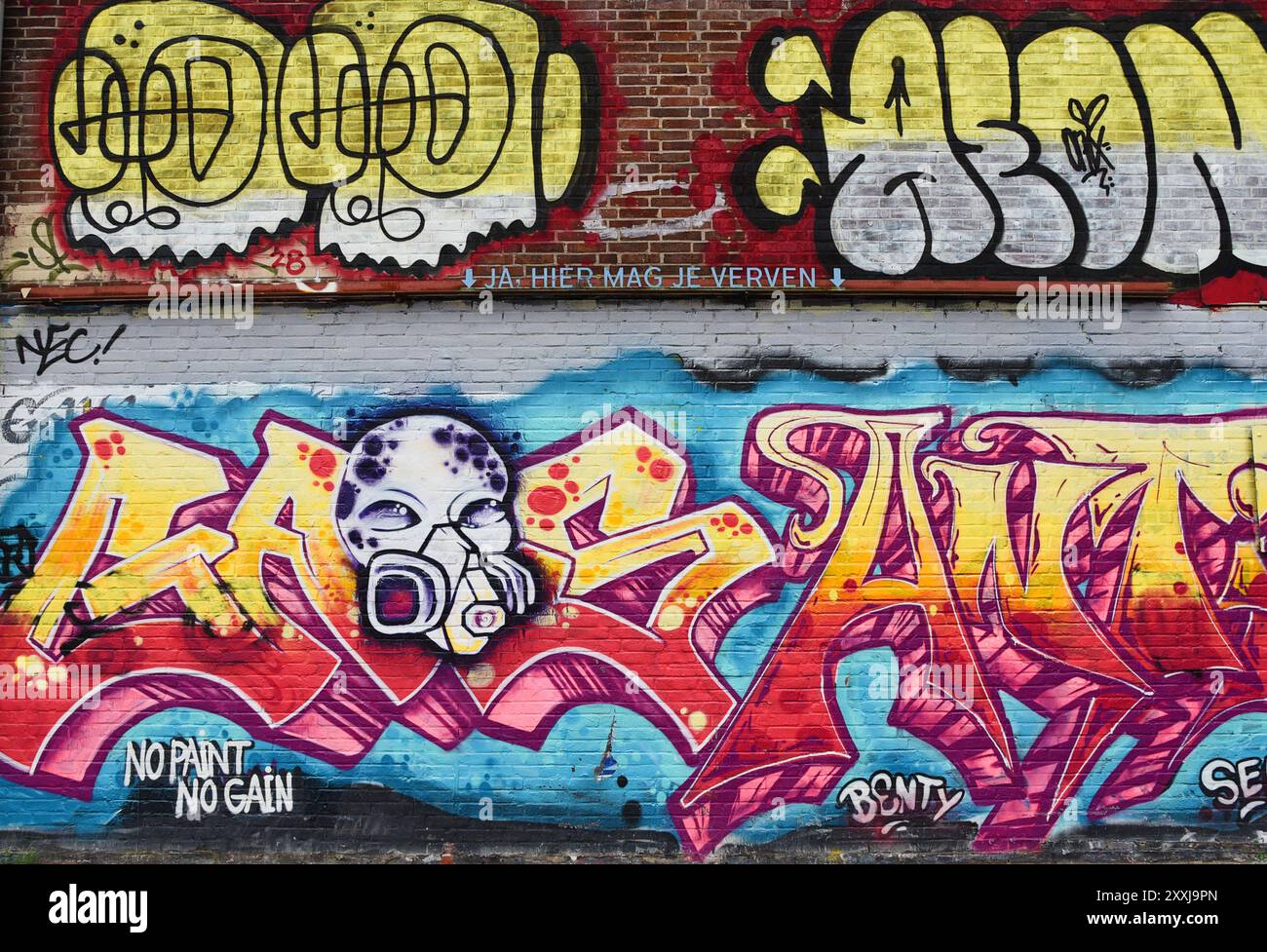 Amsterdam, the Netherlands. July 27, 2024. Street art and graffiti at ...