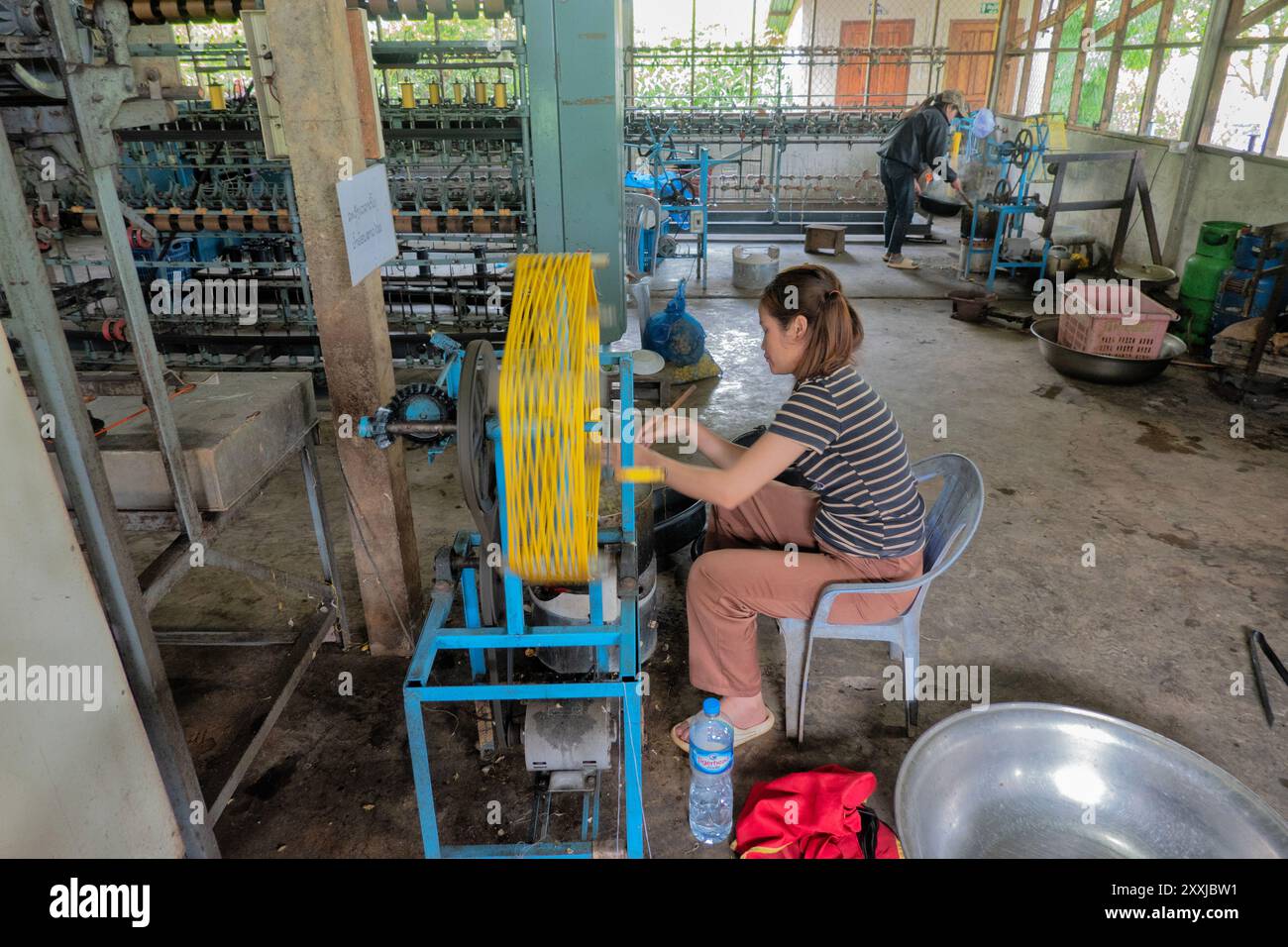 The silk making process at the Mulberry Organic Farm sericulture ...