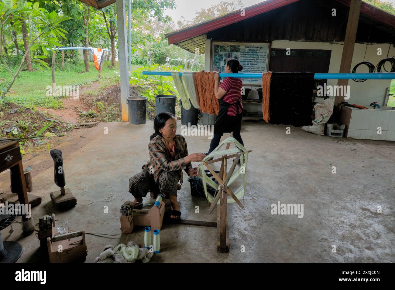 The silk making process at the Mulberry Organic Farm sericulture ...