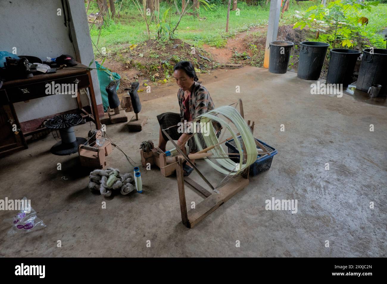 The silk making process at the Mulberry Organic Farm sericulture ...