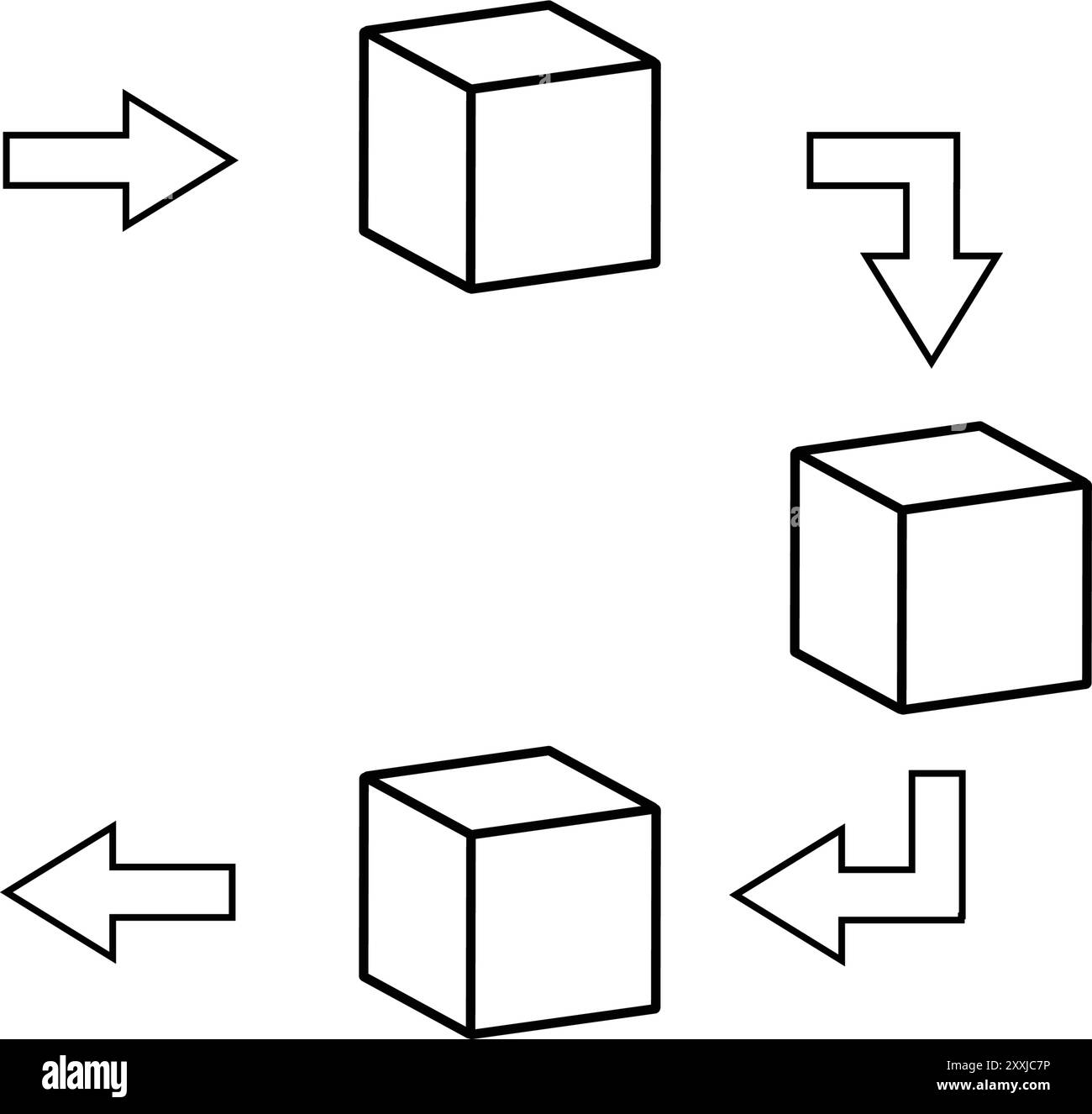 FIFO Icon - Goods Management Vector, Sign and Symbol for Design ...