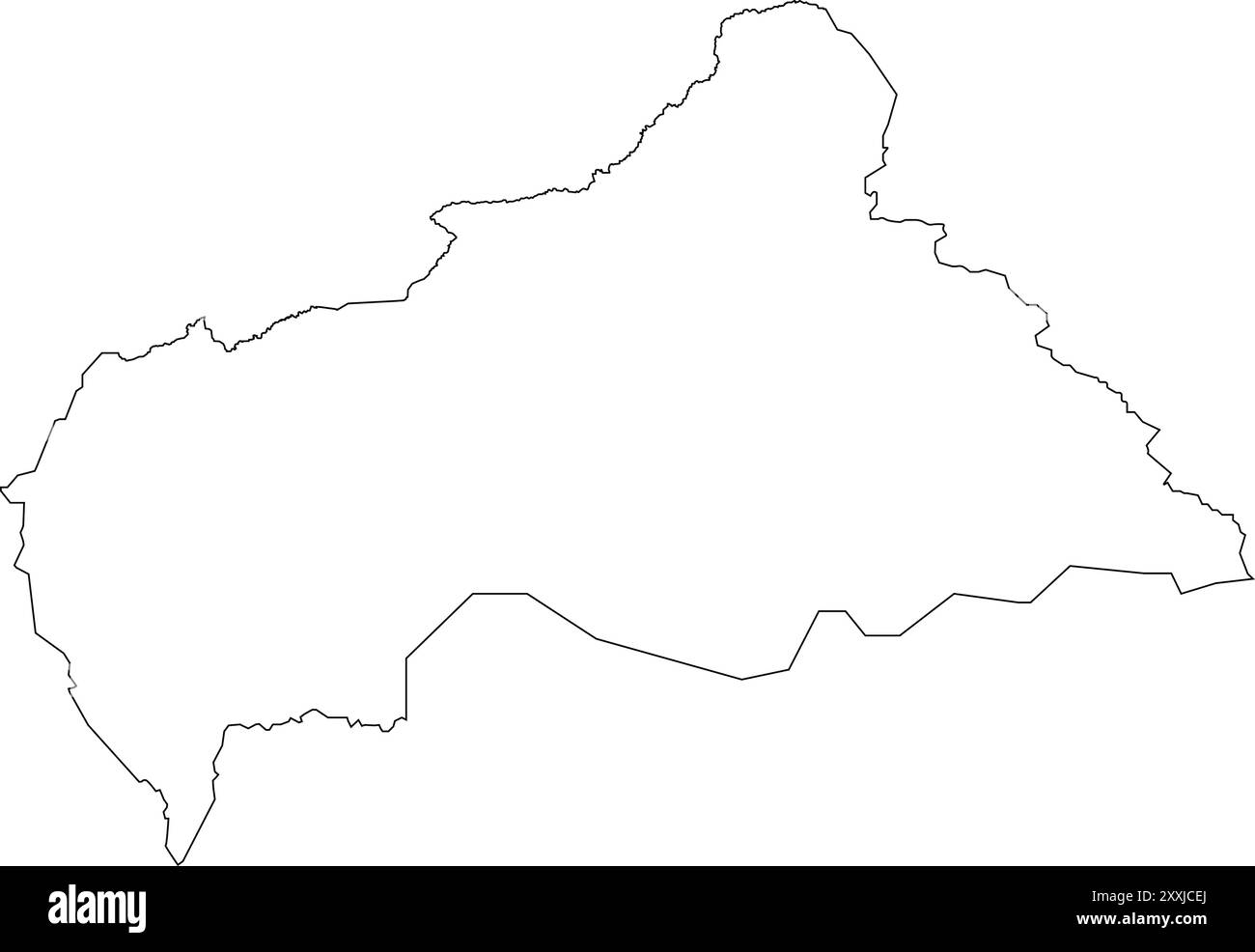 Central african republic outline map Black and White Stock Photos ...