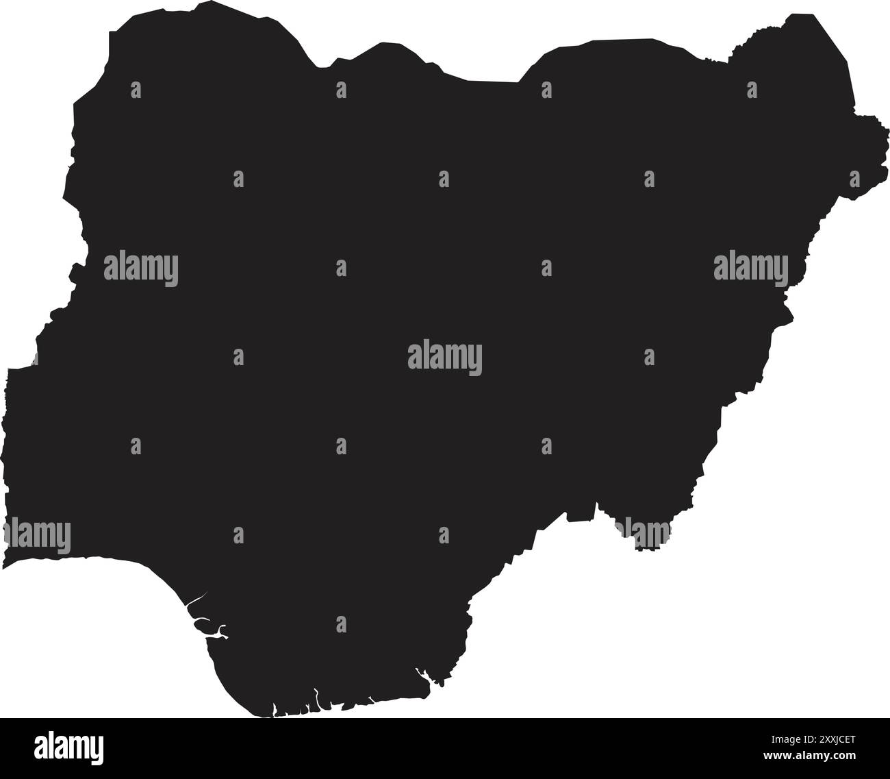 Nigeria country icon map illustration design Stock Vector Image & Art ...