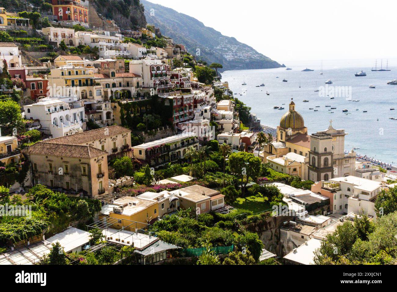 Positano hilltop view on a beautiful sunny day Stock Photo - Alamy
