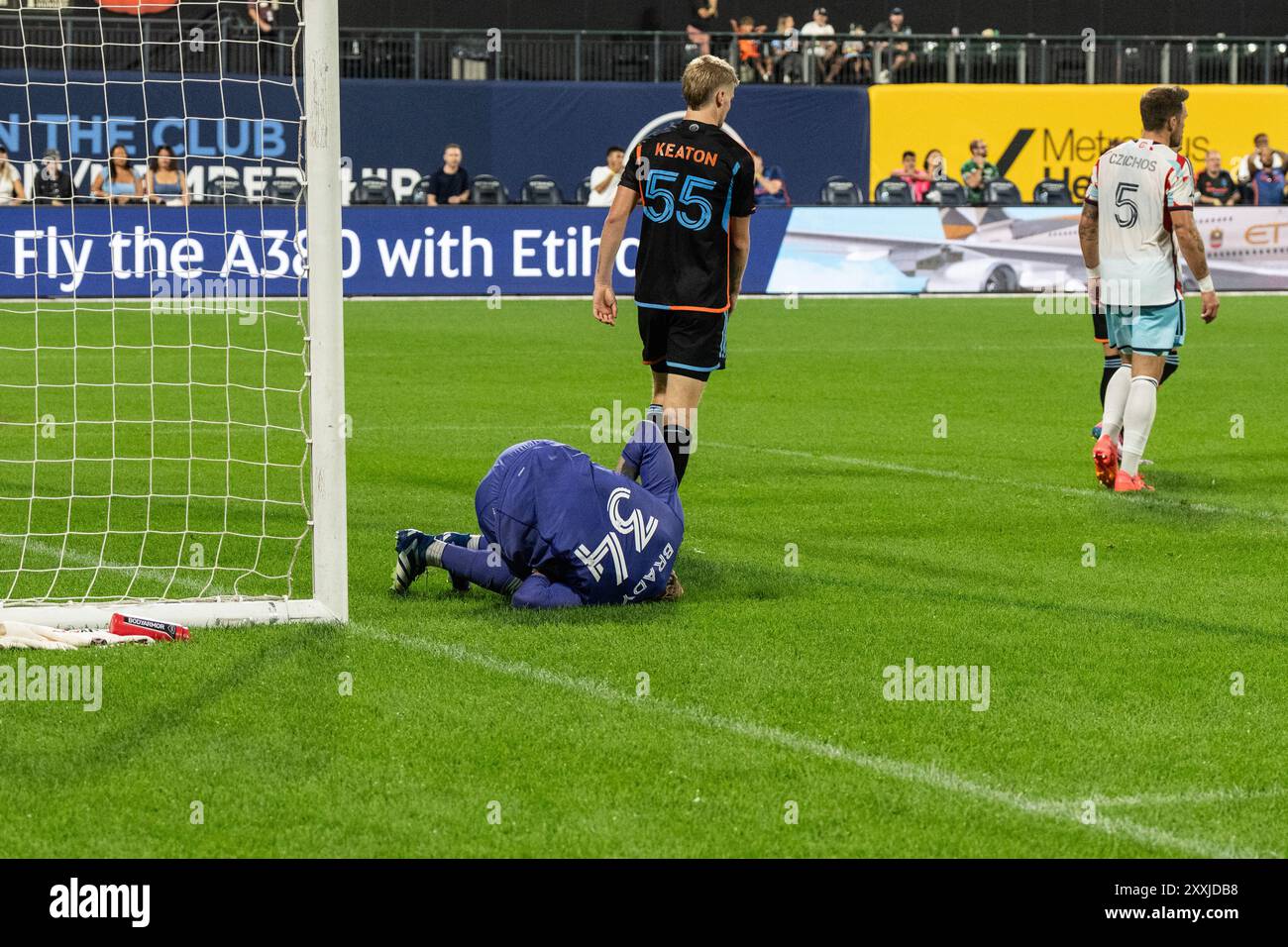 New York, USA, 24 August, 2024: Goalkeeper Chris Brady (34) of Chicago ...