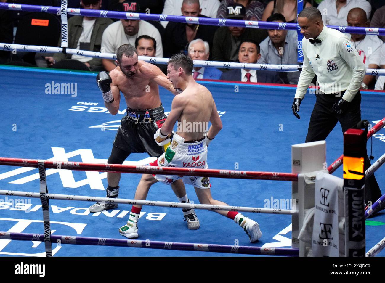 Mexico's David Picasso, right, and Armenia's Azat Hovhannisyan fight ...