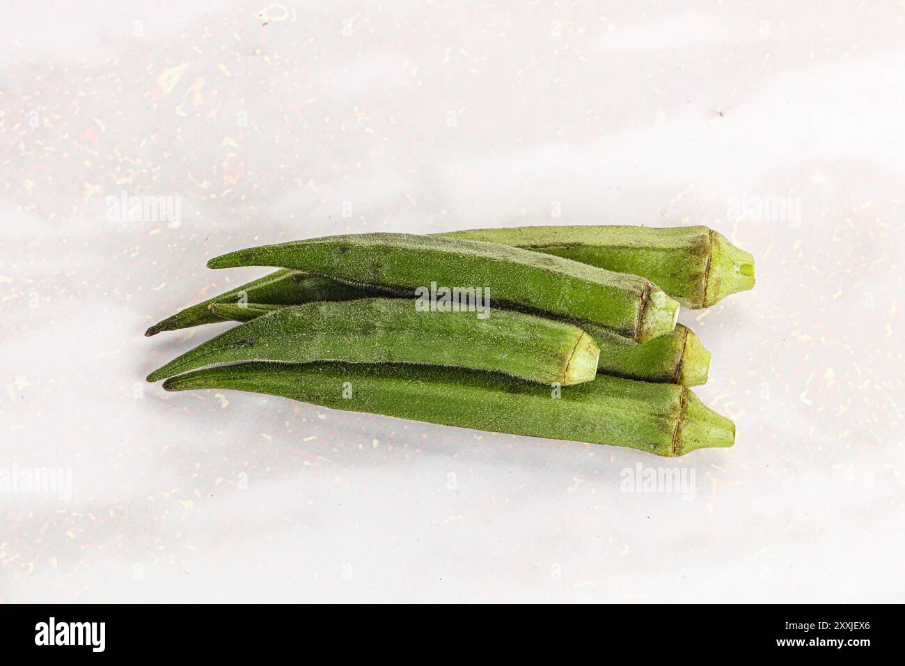 Natural organic raw green okra for cooking Stock Photo - Alamy