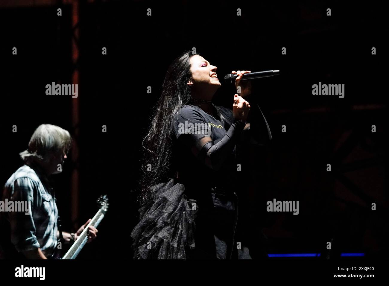 Amy Lee, lead singer of American rock band Evanescence, performs during ...