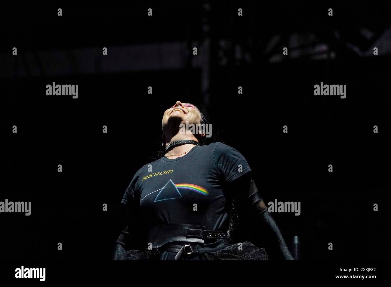 Amy Lee, lead singer of American rock band Evanescence, performs during ...